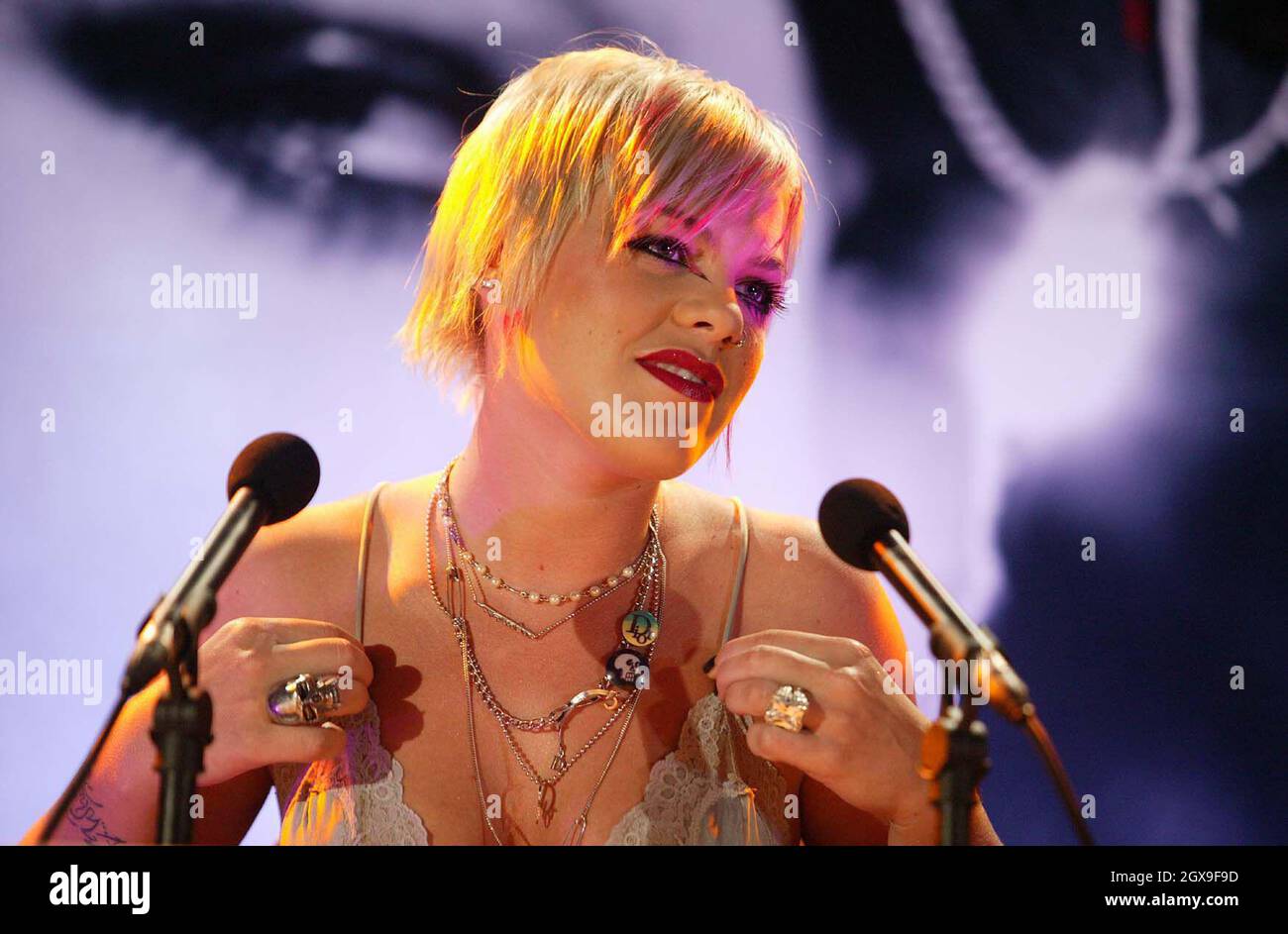 Pink Try This Album Launch Photocall at the Langham Hilton in Portland ...
