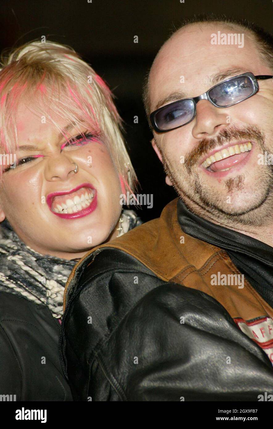 Pink arrived with a gang of bikers to her launch party for the album ...