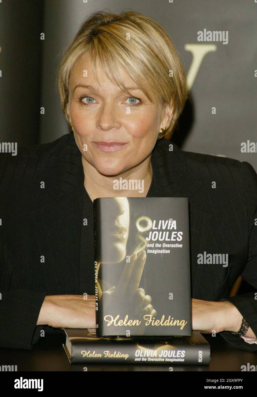 Helen Fielding, author of the Bridget Jones Diaries, signs her new book ...