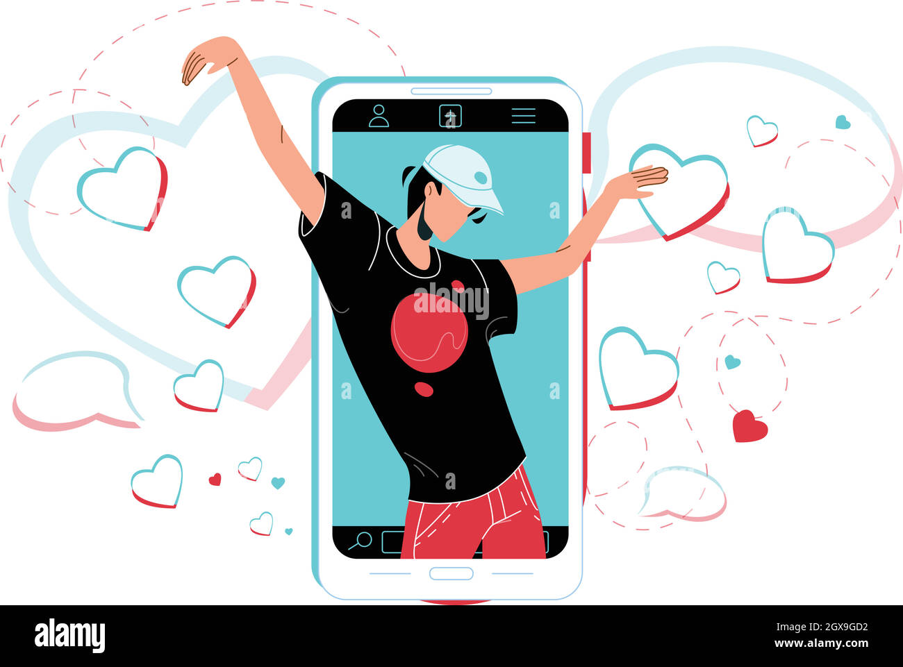 Crazy dancer Stock Vector Images - Alamy