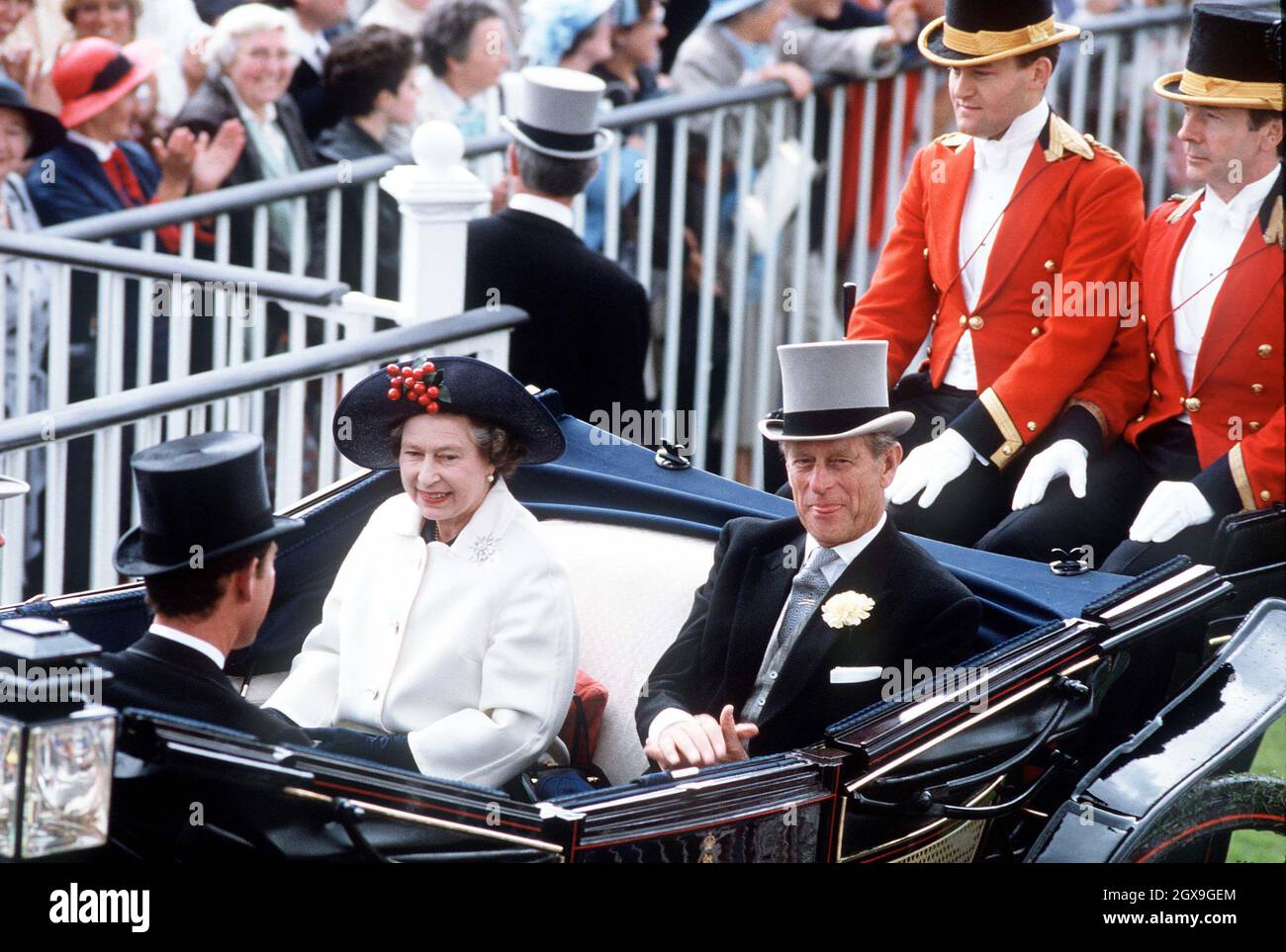 Queen Elizabeth II, the Duke of Edinburgh and the Prince of Wales with ...