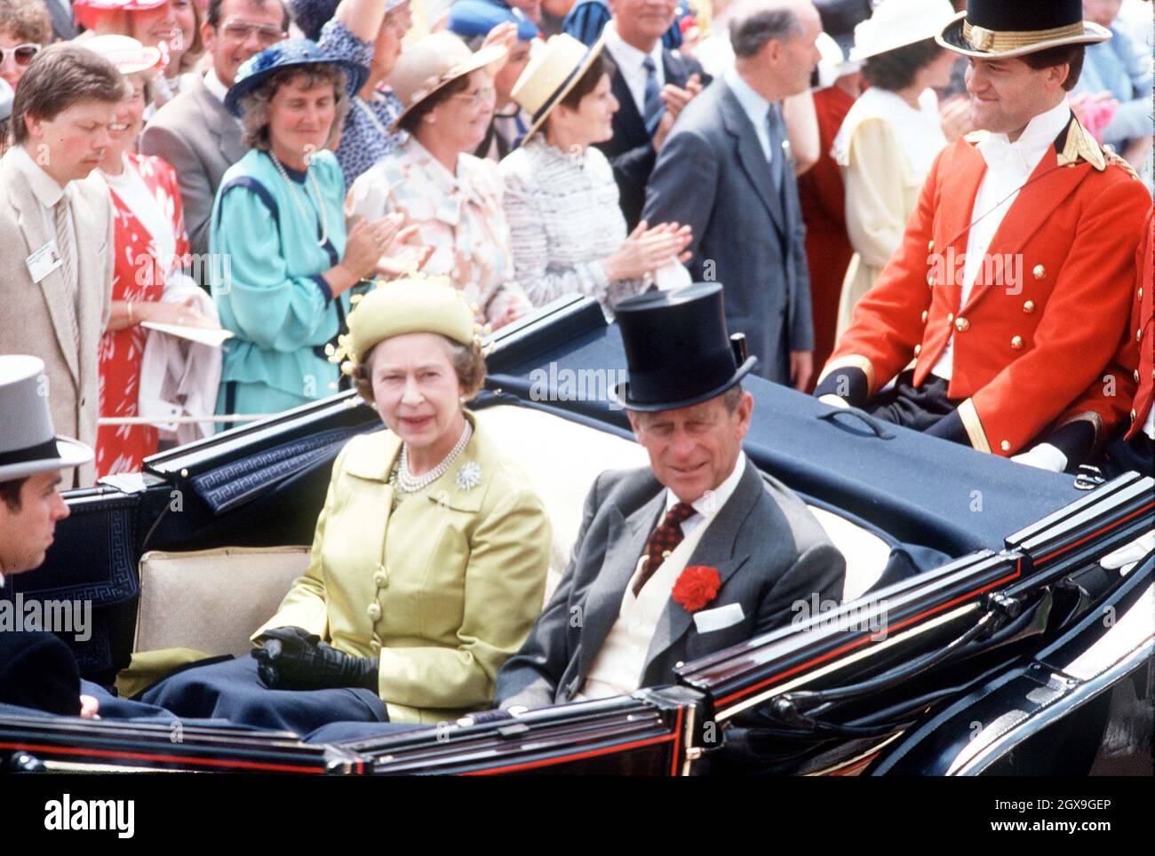 Queen Elizabeth II, the Duke of Edinburgh and the Prince of Wales with ...