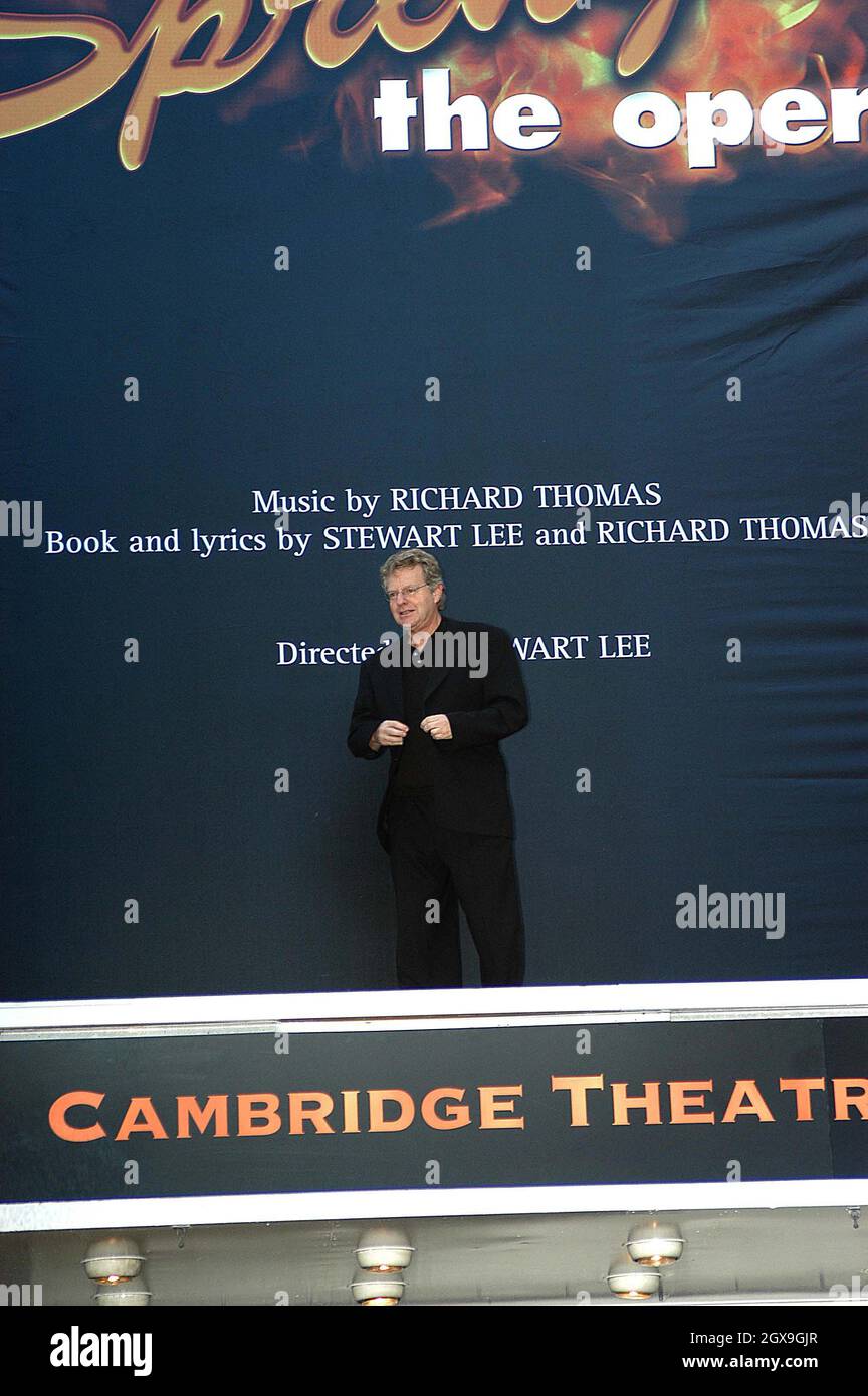 Jerry Springer outside the Cambridge Theatre, where the play (Jerry ...