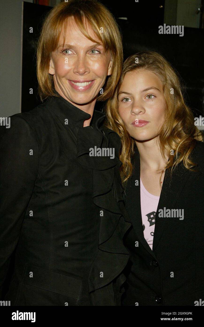 Trudie Styler and daugher at the release of the movie version of Denis ...