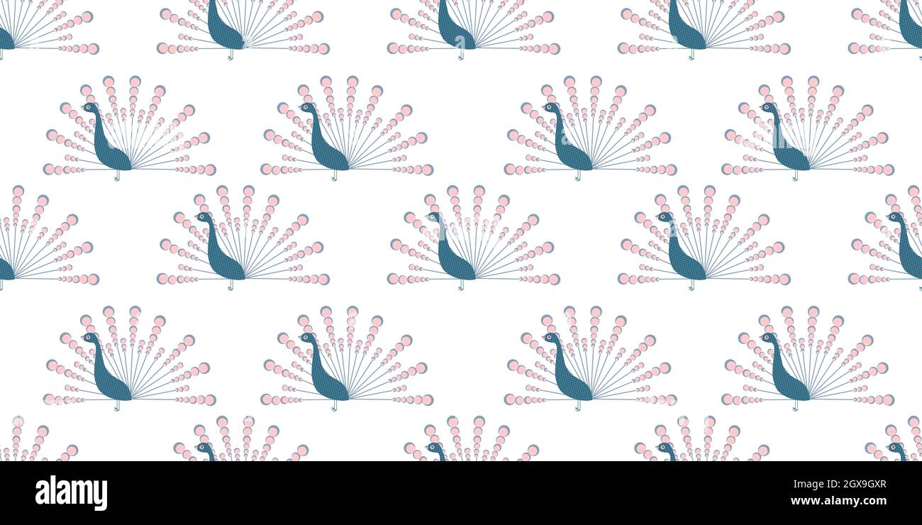 Peacock pattern. PATTERN IN CHINESE STYLE. STYLIZED PEACOCK. Vector ...