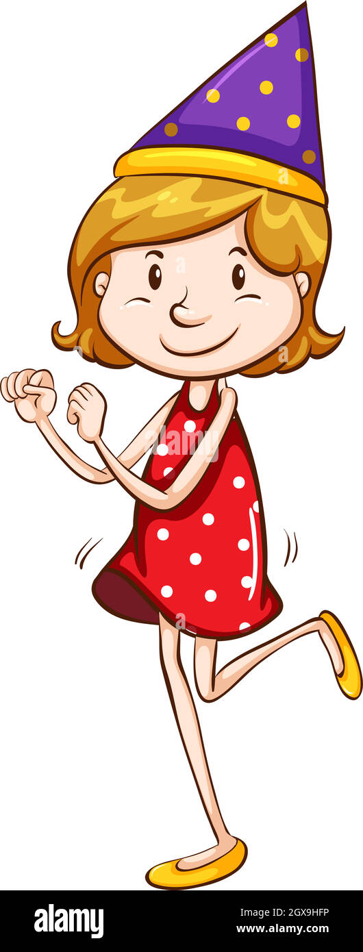 A simple drawing of a girl celebrating Stock Vector Image & Art - Alamy