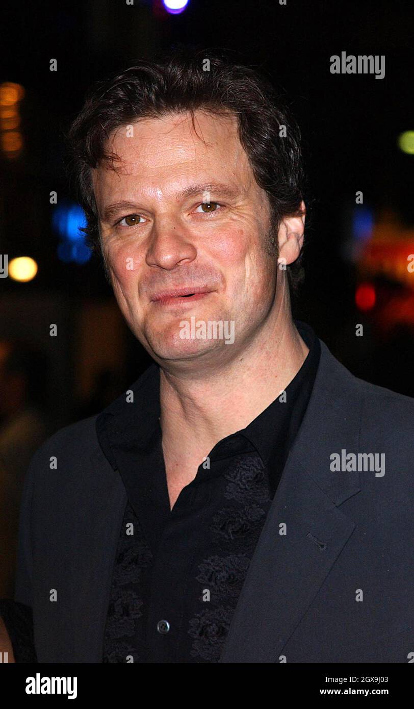 Colin Firth at the premiere of Love Actually Stock Photo - Alamy