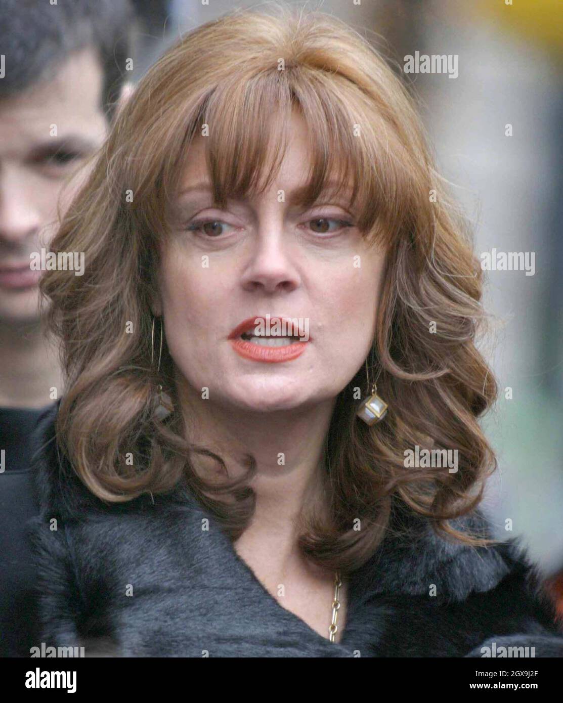 Susan Sarandon on the set of her new movie, a remake of 'ALFIE', on Madison Avenue in New York ...