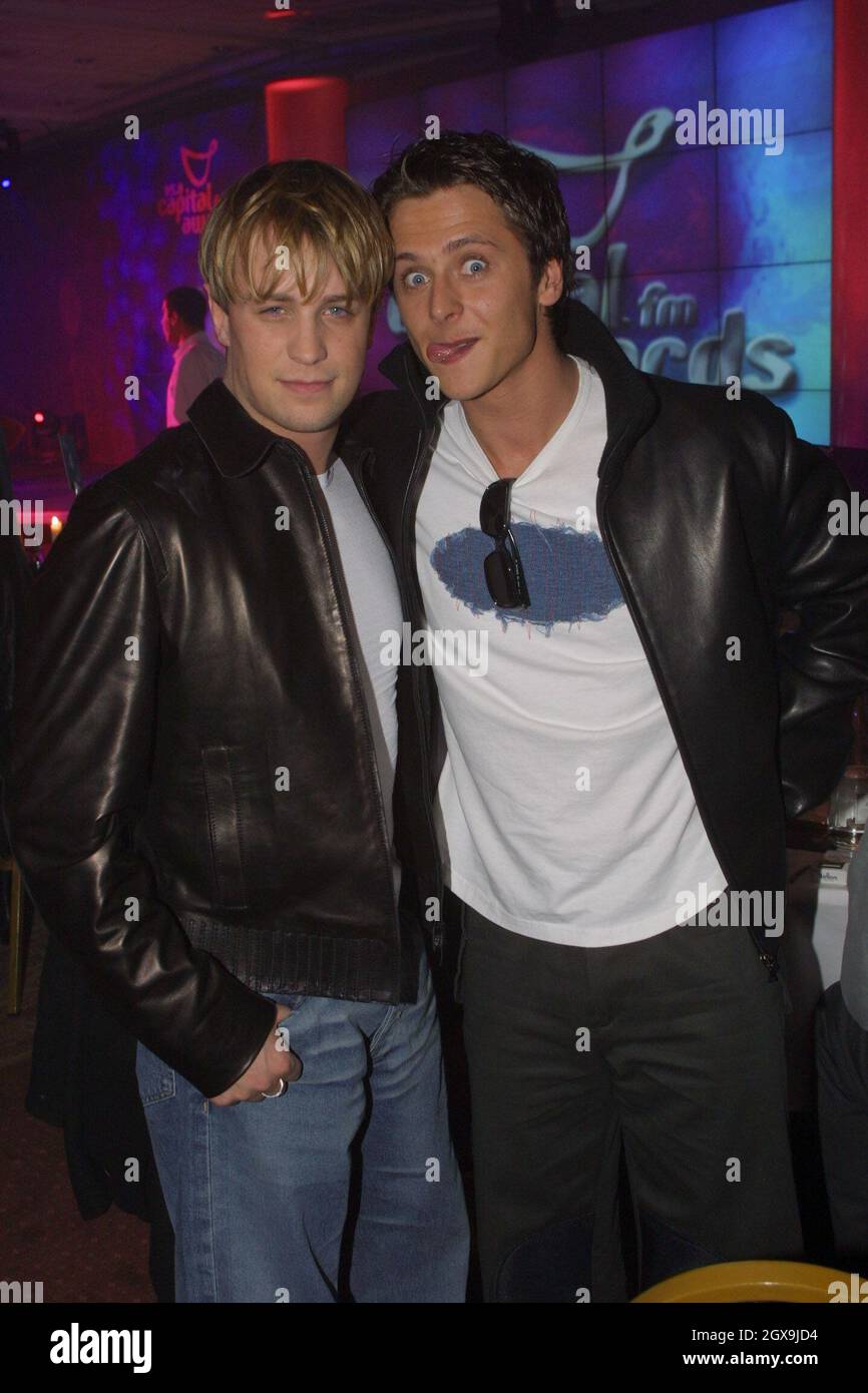 Kian from Westlife and Ritchie from Five at the Capital Help a London ...