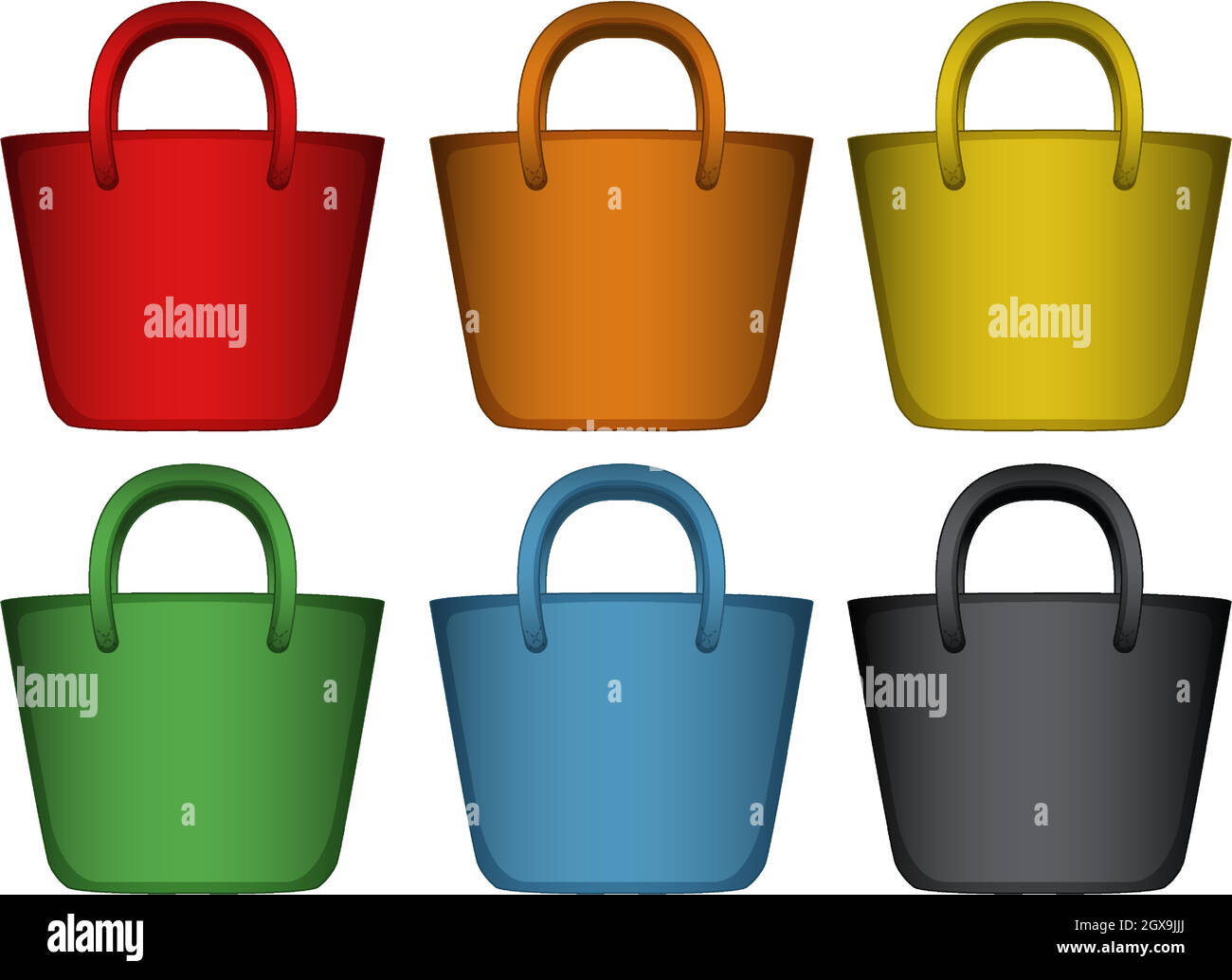 Handbags in six different colors Stock Vector Image & Art - Alamy