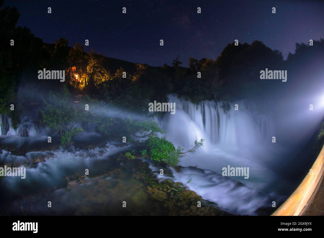 Beautiful Waterfalls At Night