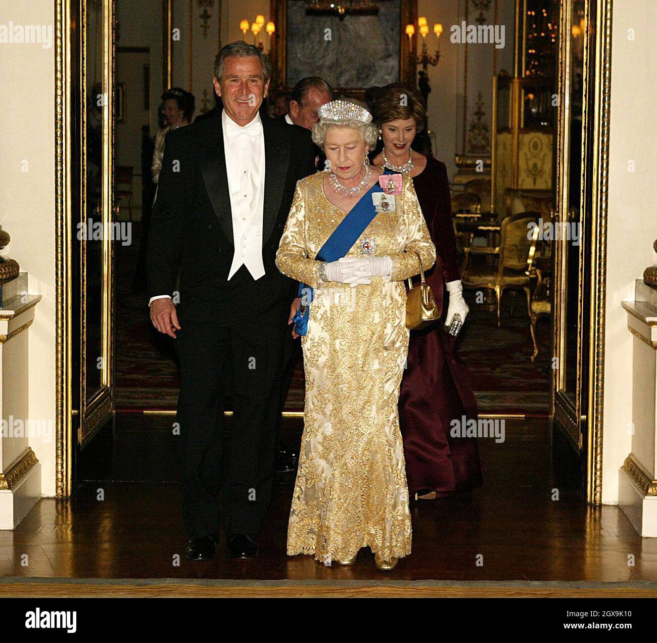 President George W. Bush, accompanied by wife Laura, were guests of The ...