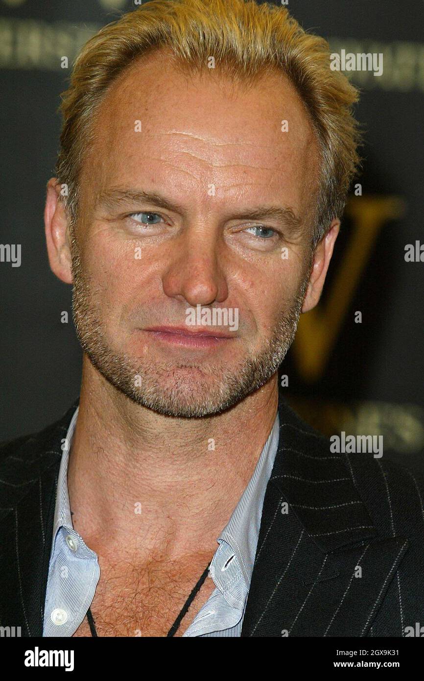 Sting signing copies of new book 'Sting broken music' at Waterstones ...