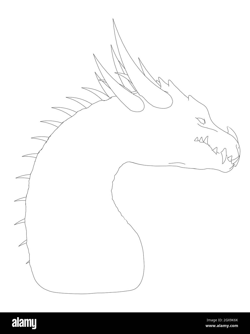 Easy Dragon Head Drawings