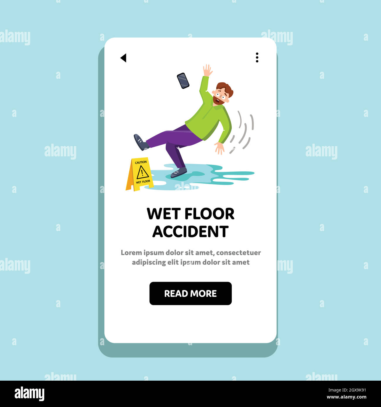 People falling accident Stock Vector Images - Alamy