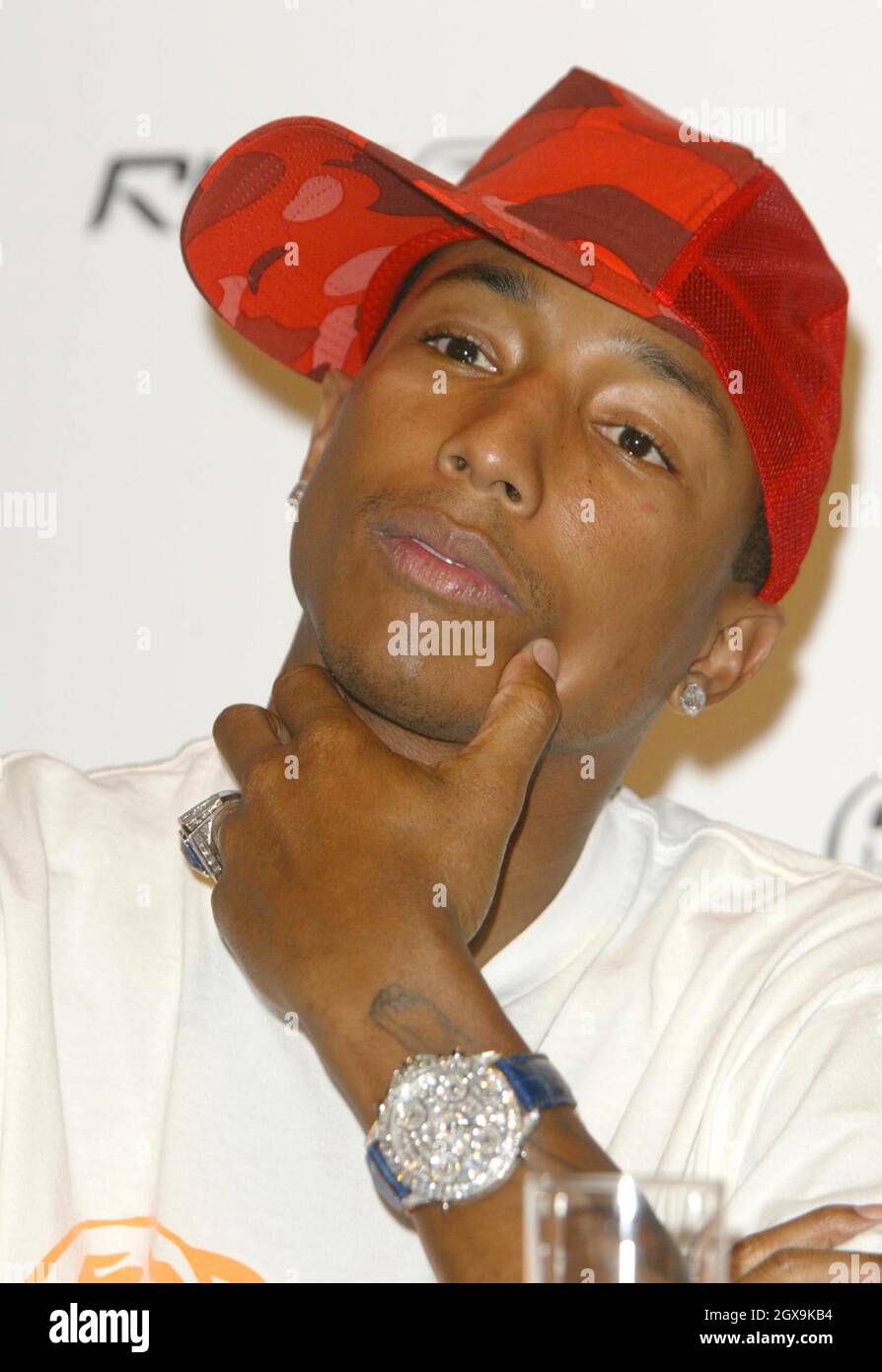 Pharrell Williams launched his new footwear range at the Sanderson ...