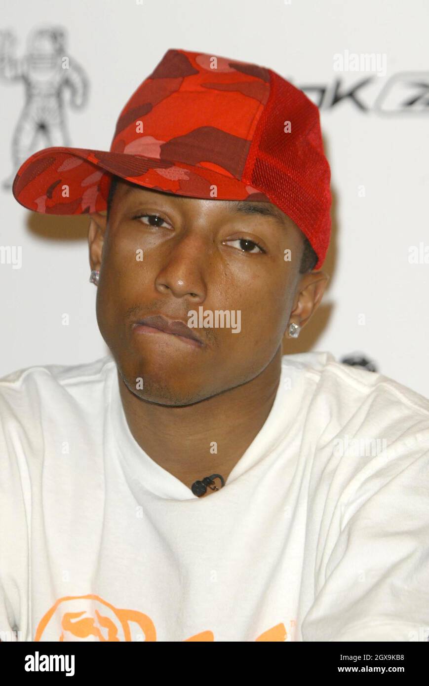 Pharrell Williams launched his new footwear range at the Sanderson ...