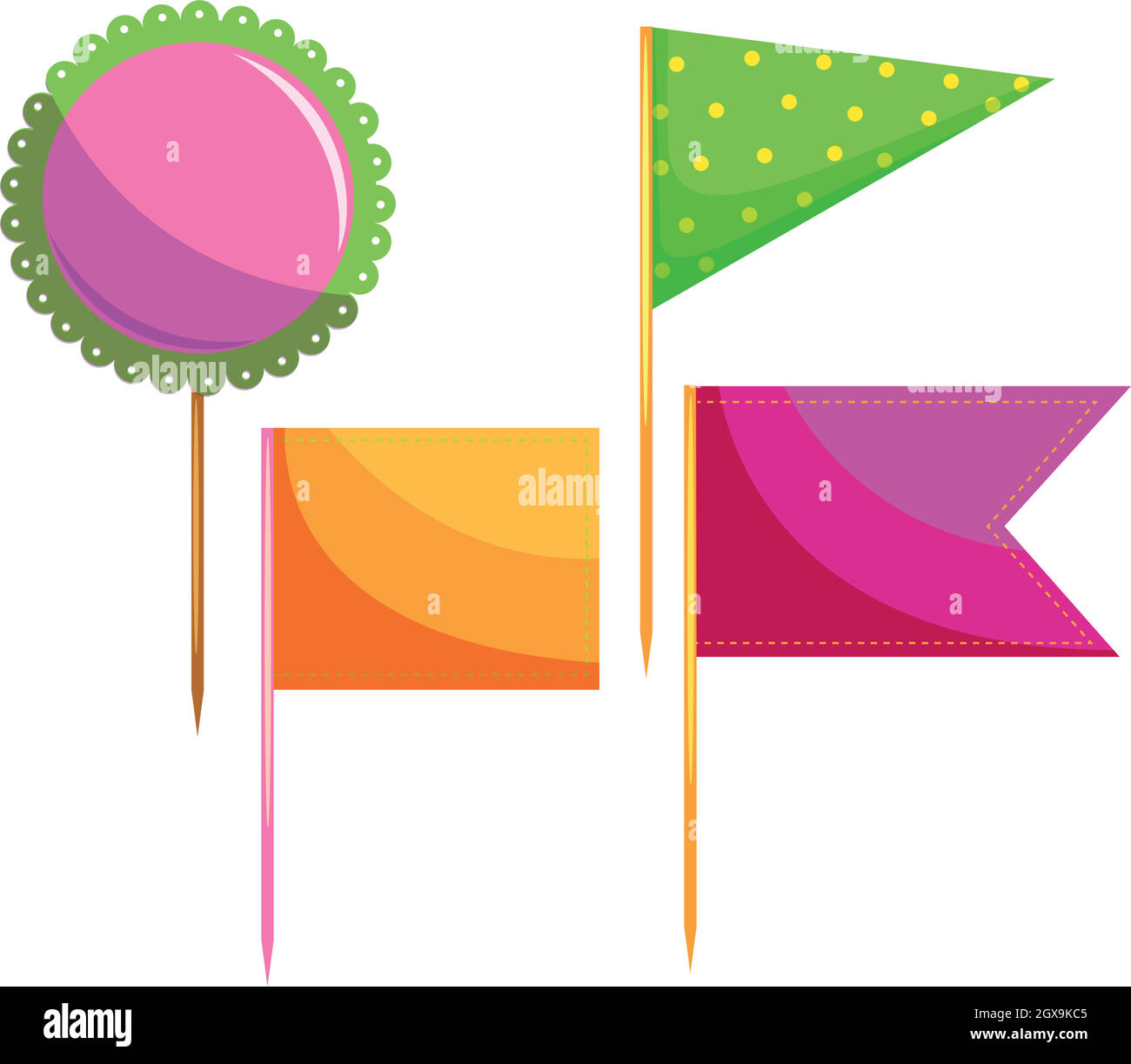 Many styles of food flags Stock Vector Image & Art - Alamy