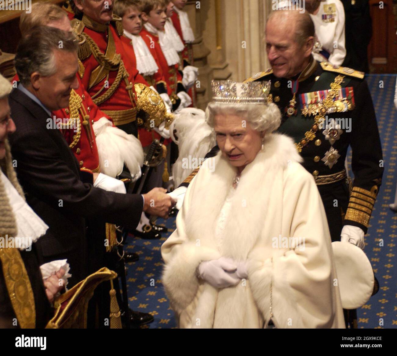 The Queen and Duke of Edinburgh arrive for The State opening of ...