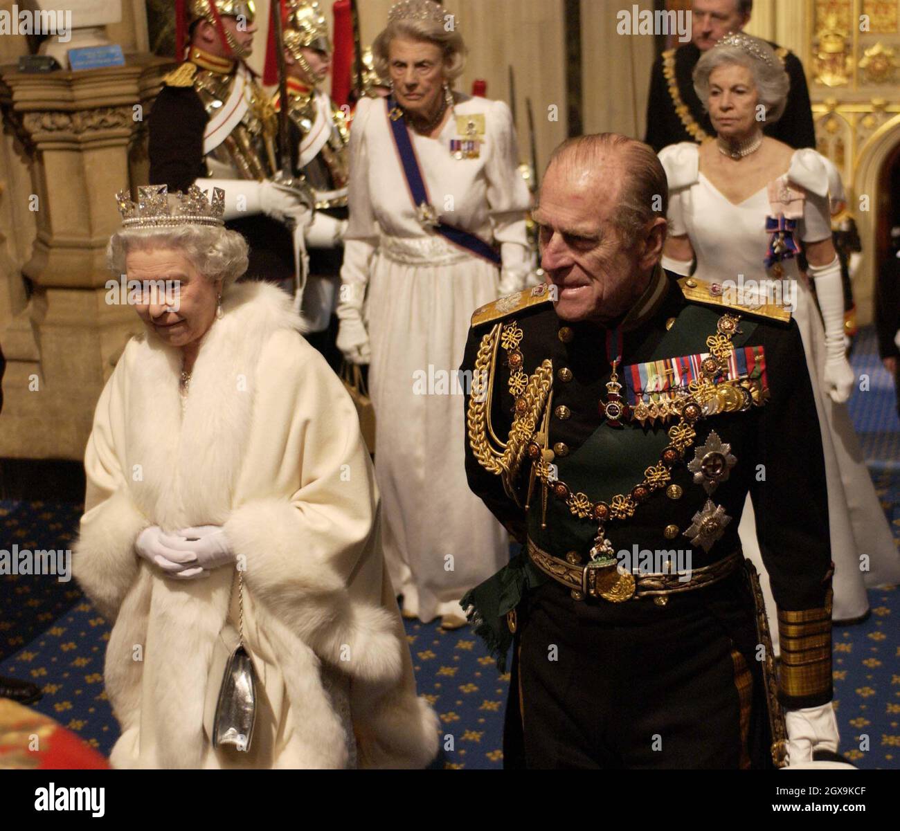 The Queen and Duke of Edinburgh arrive for The State opening of ...