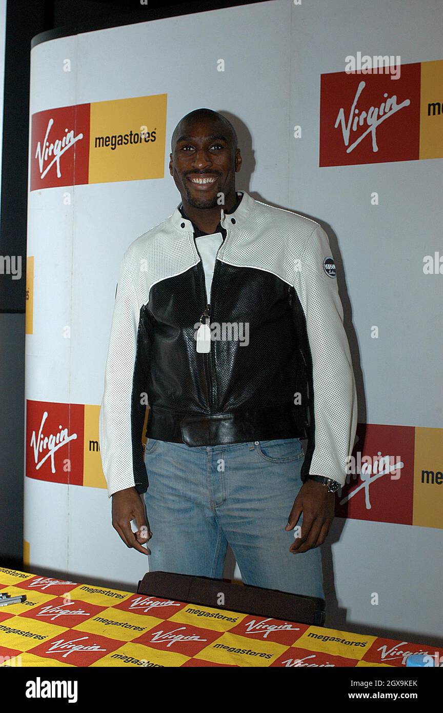 Sol Campbell at Viring Megastore where the England / Arsenal footballer ...