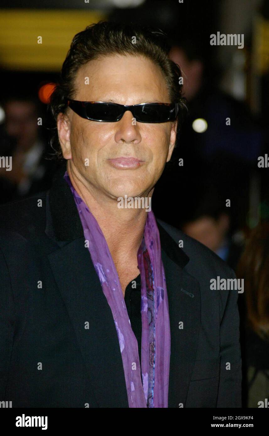 Mickey Rourke at the UK premiere of Spun in which he plays the role of ...
