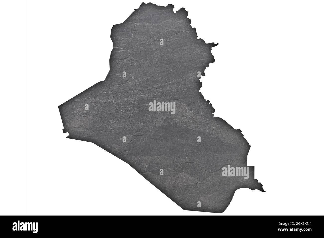 Iraq outline map Cut Out Stock Images & Pictures - Alamy