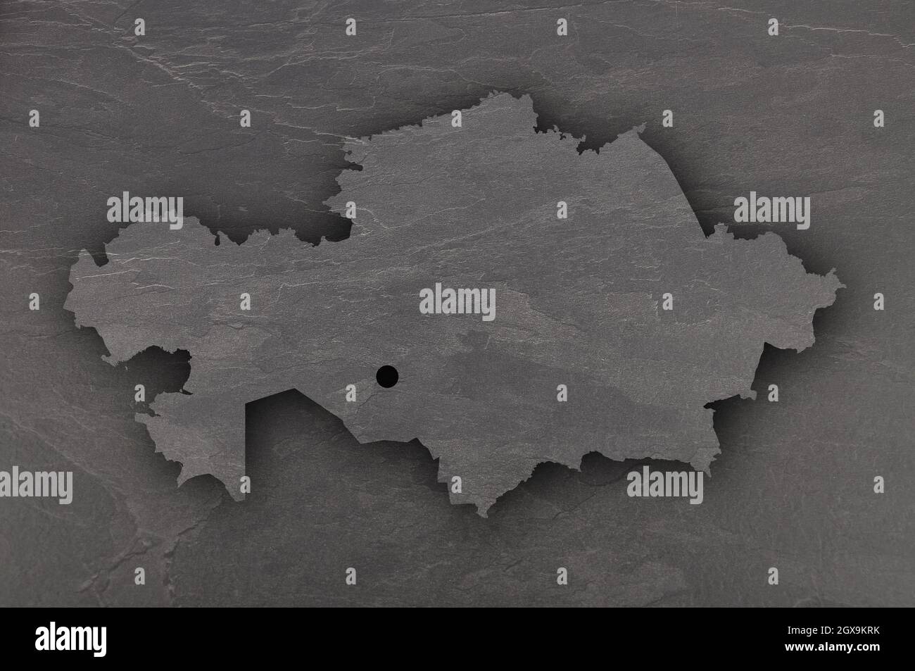 Map kazakhstan on dark hi-res stock photography and images - Alamy