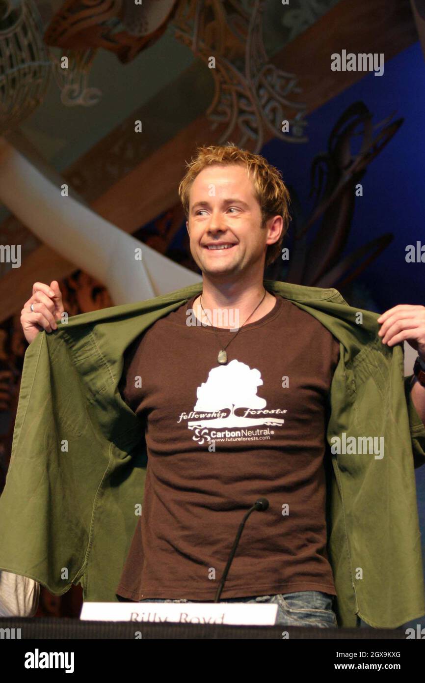Billy Boyd at the Lord of the Rings 3 Premiere Day in New Zealand Stock ...