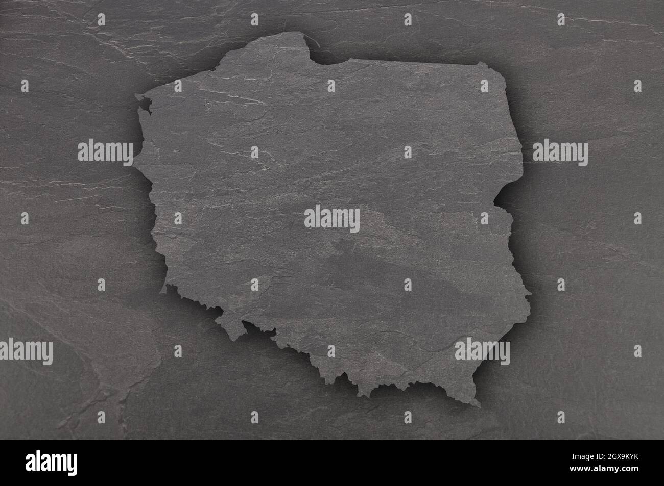 Map of poland on texture hi-res stock photography and images - Alamy