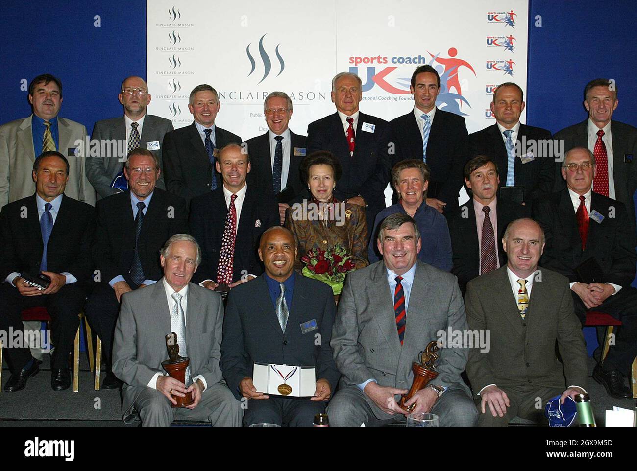 The Princess Royal (Princess Anne) and a group of coaches at the Sports ...