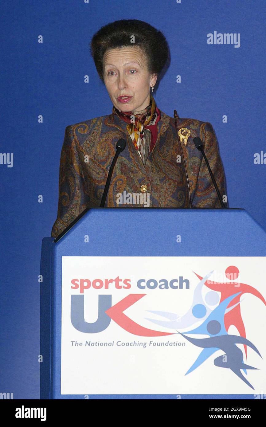 The Princess Royal (Princess Anne) attending the Sports Coach of the ...