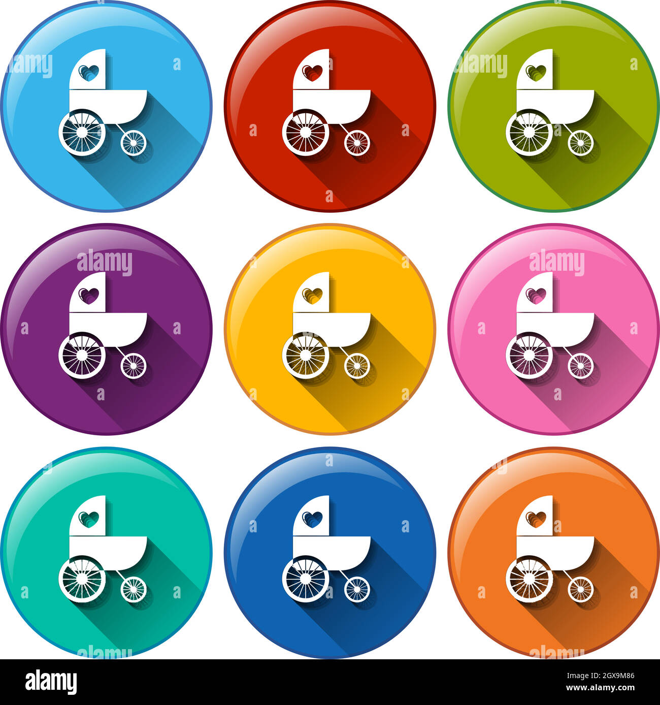 Round baby Stock Vector Images - Alamy