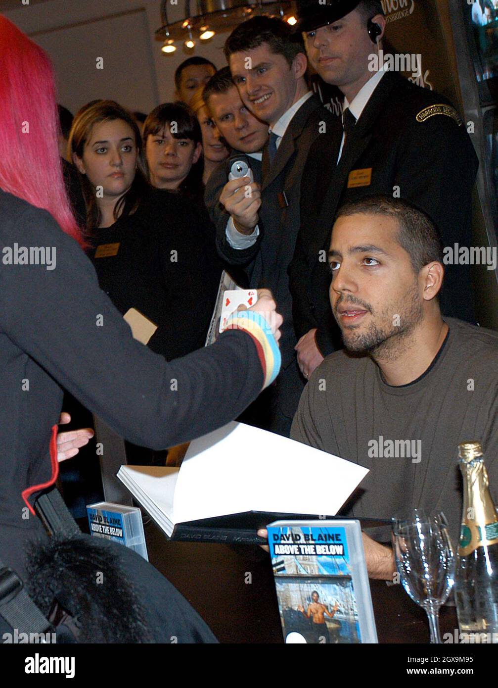 David Blaine at Harrods signing copies of his new DVD Above the Below ...