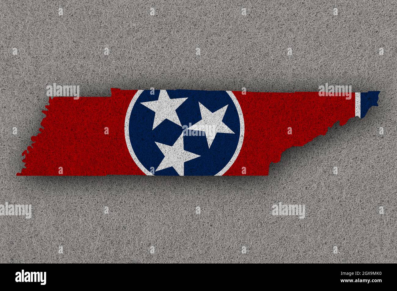 Tennessee state map outline flag hi-res stock photography and images ...