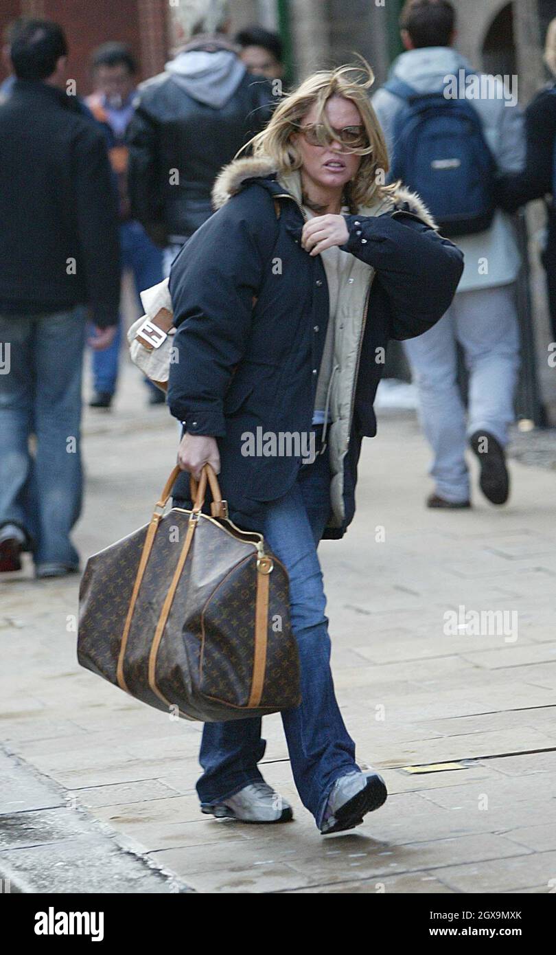 Patsy Kensit with a Louis Vuitton Bag walking in the West End, London ...