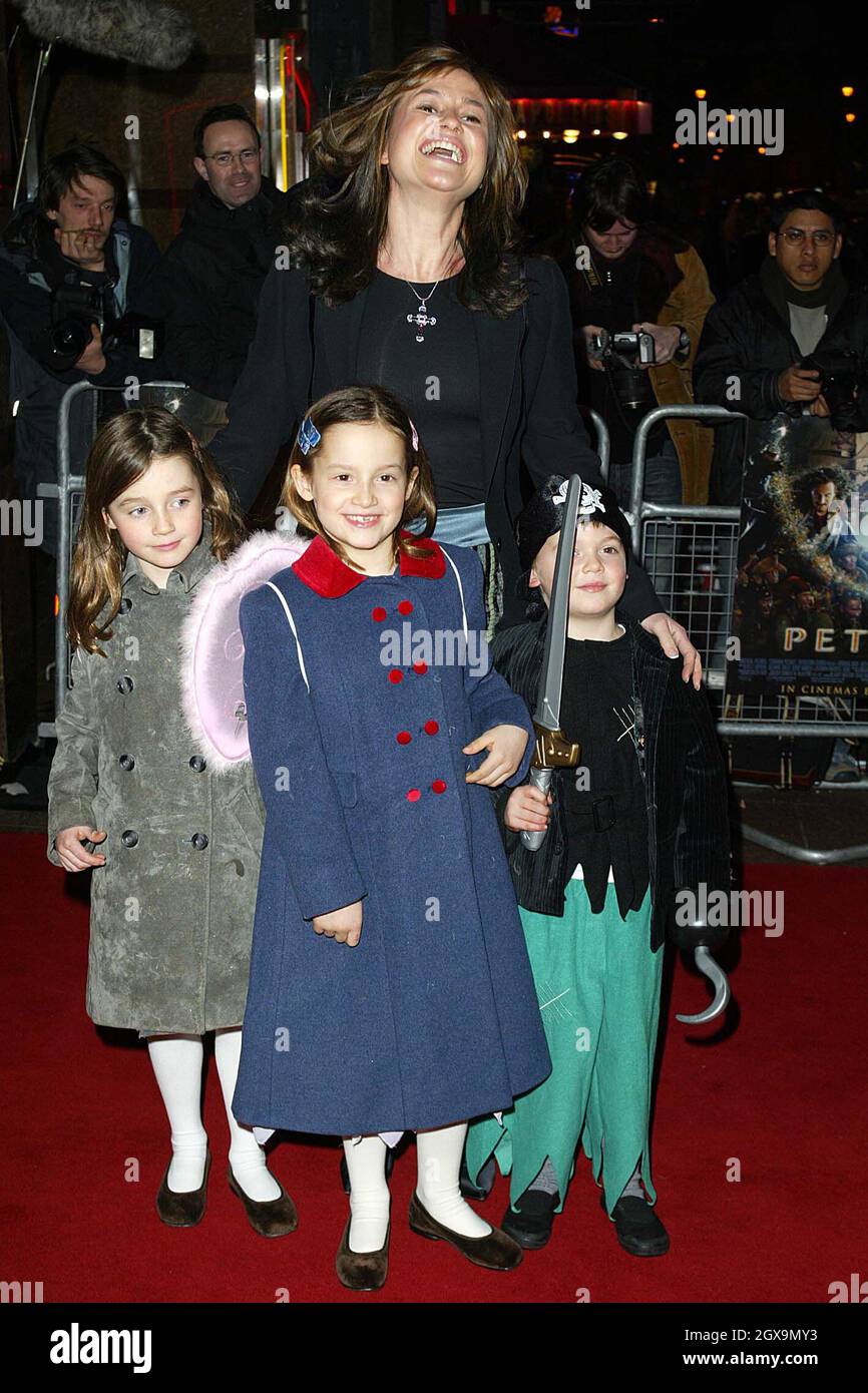 Emma Forbes and her children at the Premiere of 'Peter Pan' in ...