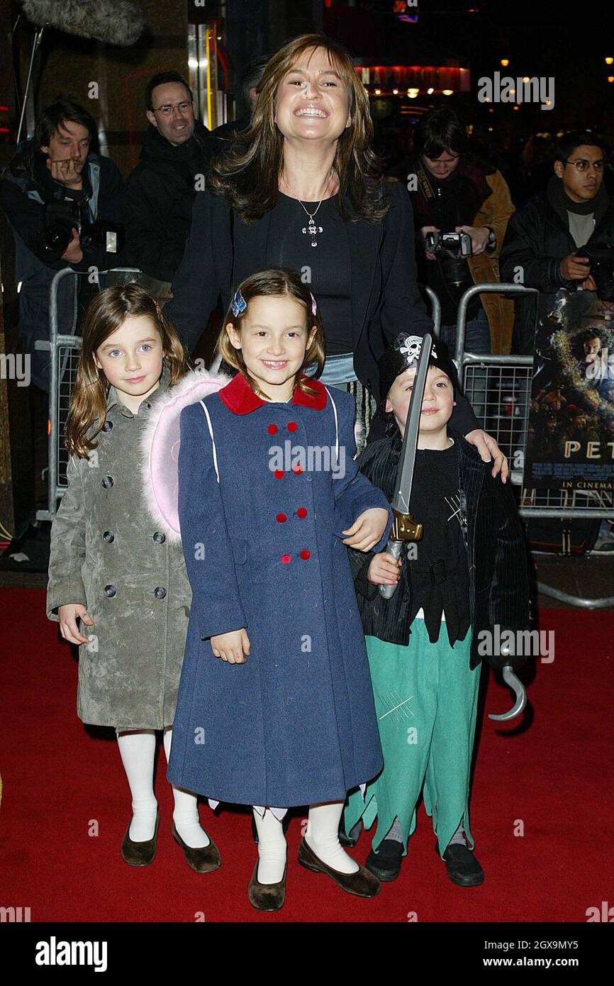 Emma Forbes and her children at the Premiere of 'Peter Pan' in ...