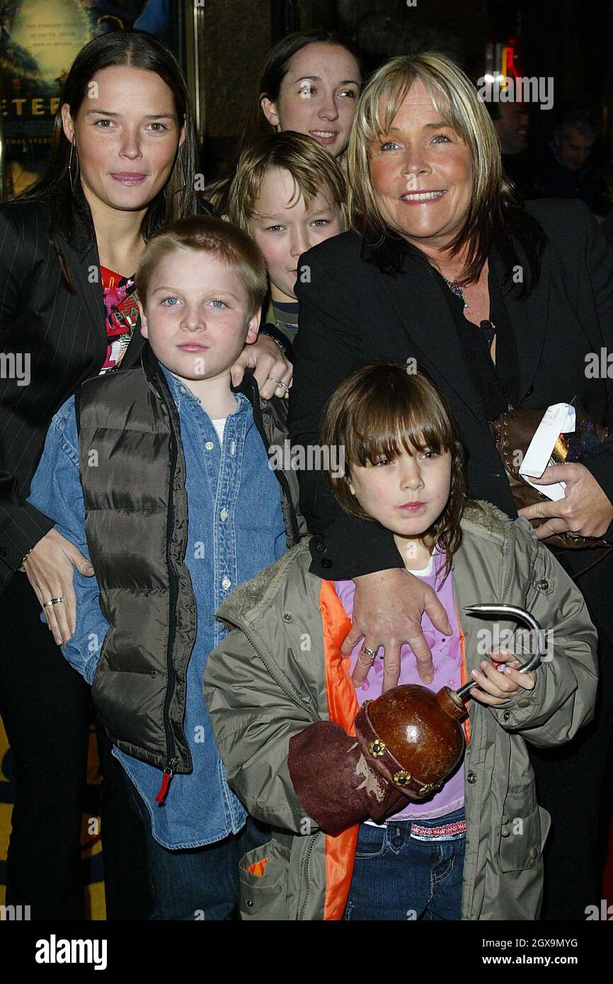 Linda Robson and children at the Premiere of 'Peter Pan' in Leicester ...