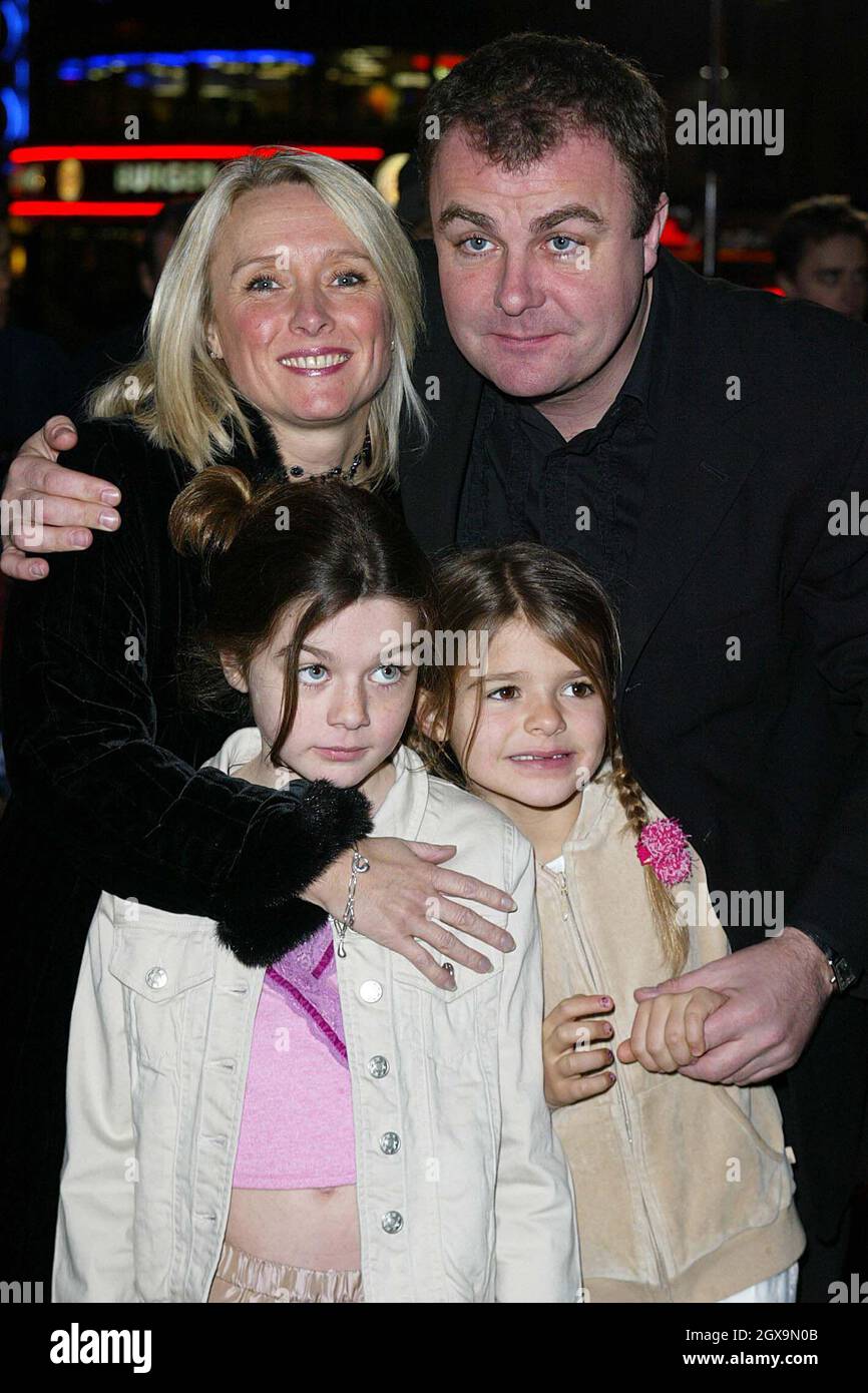 Paul ross and his family at the Premiere of 'Peter Pan' in Leicester ...