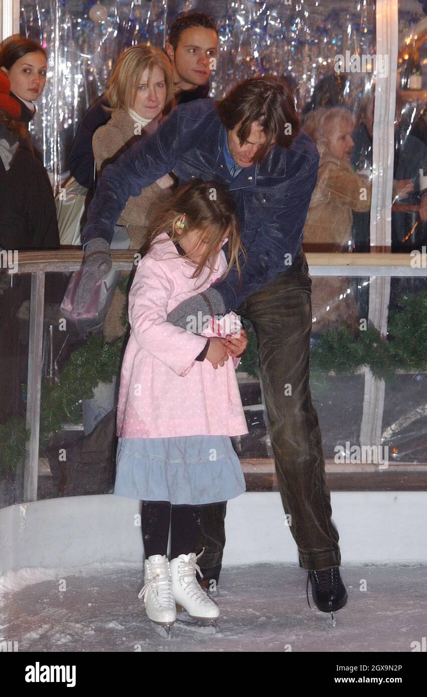 Jonathan Ross and kids pictured at the Ice Rink at Sommerset House in ...