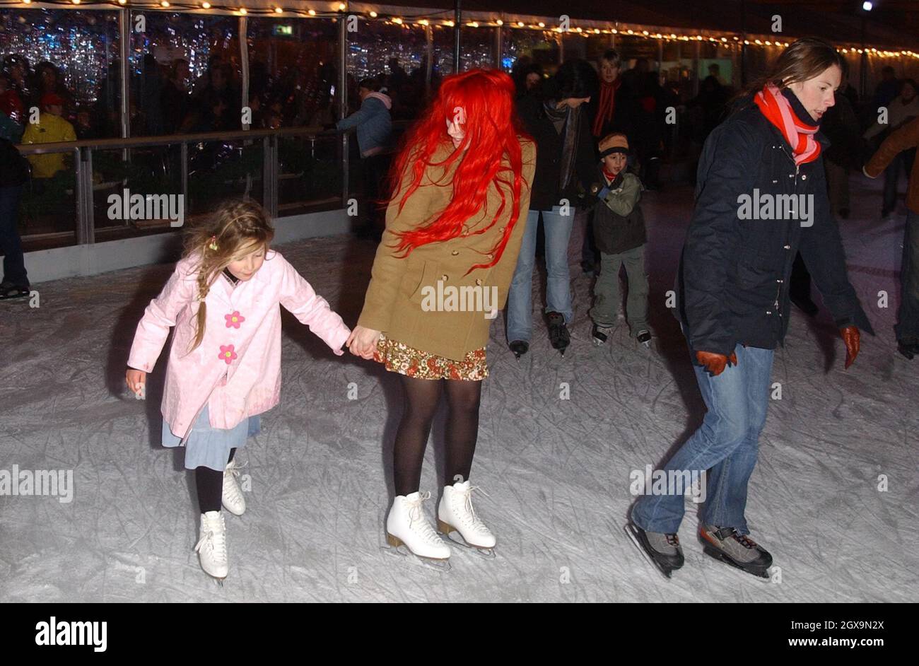 Jonathan Ross, wife and kids pictured at the Ice Rink at Sommerset ...