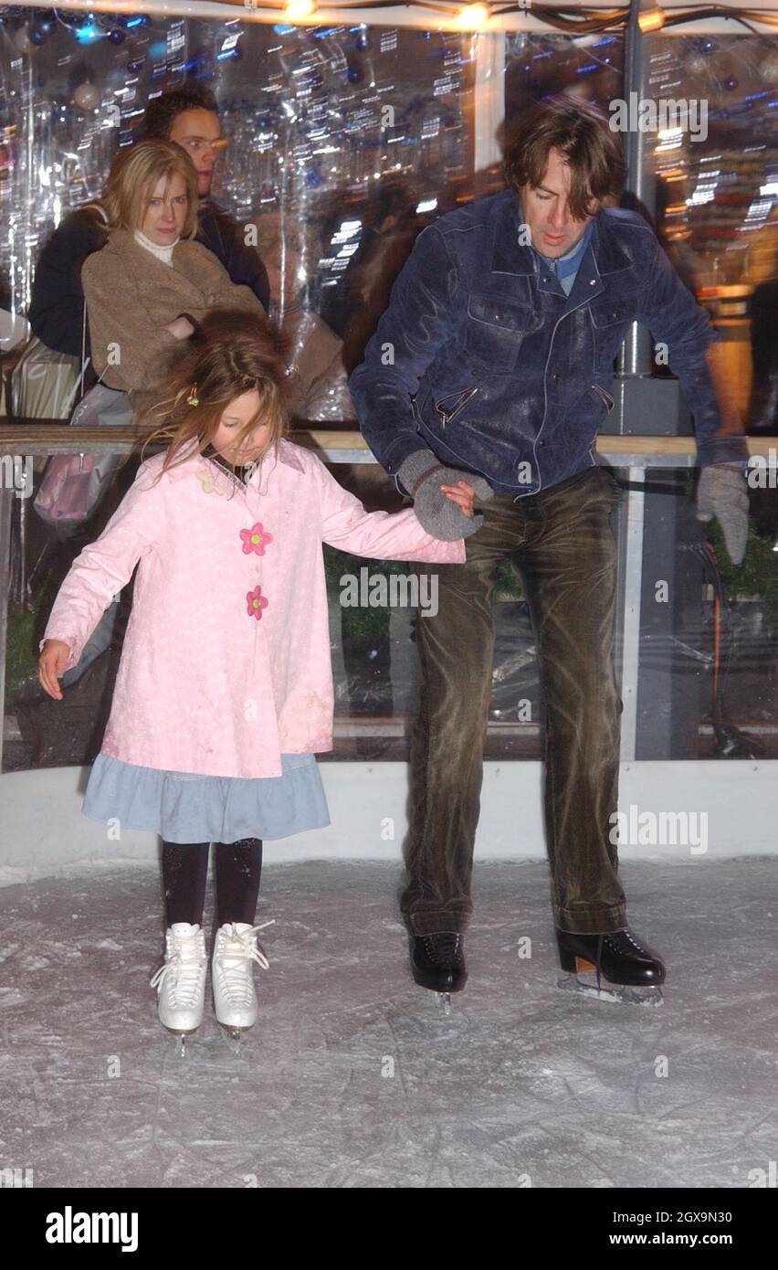 Jonathan Ross and kids pictured at the Ice Rink at Sommerset House in ...