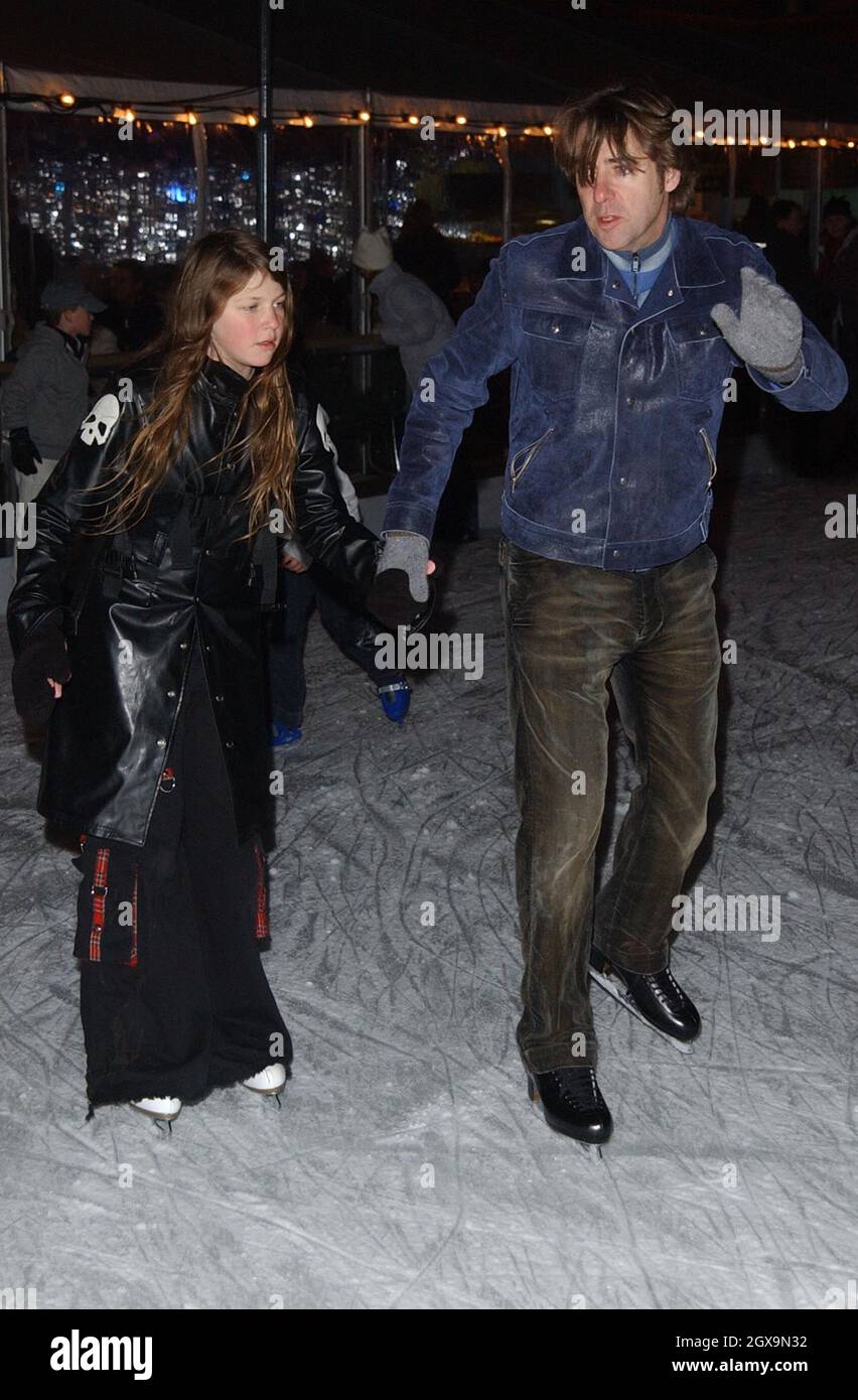Jonathan Ross and kids pictured at the Ice Rink at Sommerset House in ...