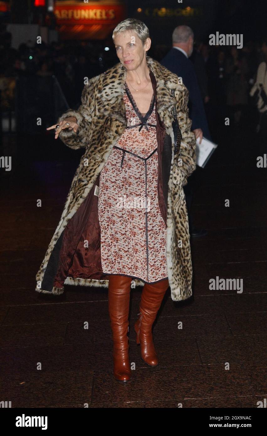Annie Lennox pictured attending the Lord of The Rings, Return of The ...