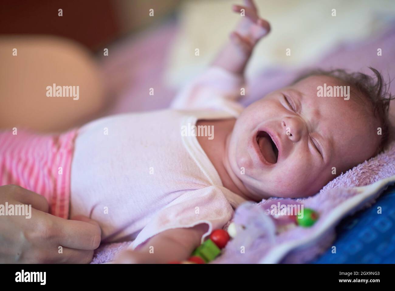happy newborn little baby smilling portrait Stock Photo - Alamy