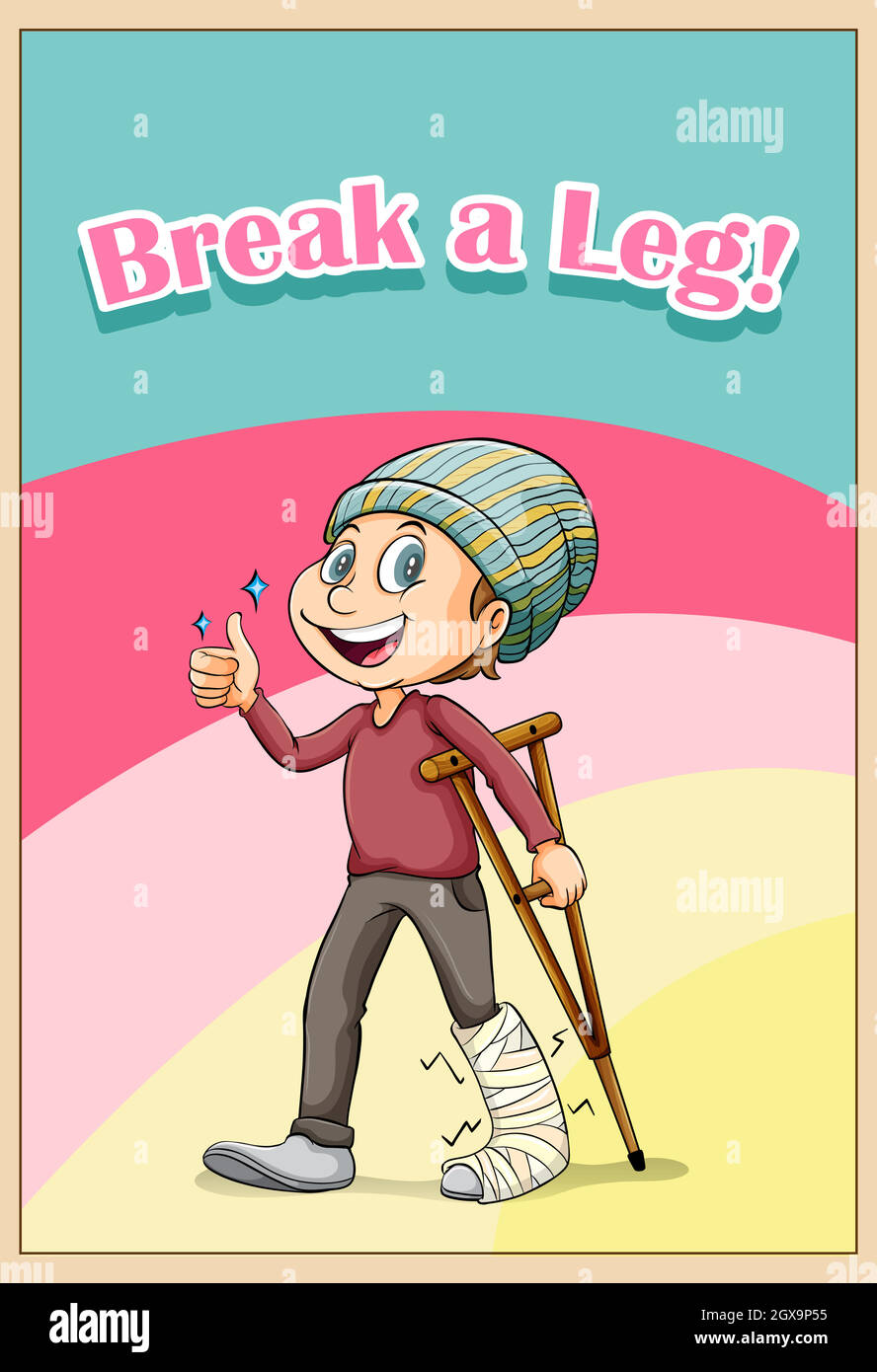 Break a leg idiom concept Stock Vector Image & Art - Alamy