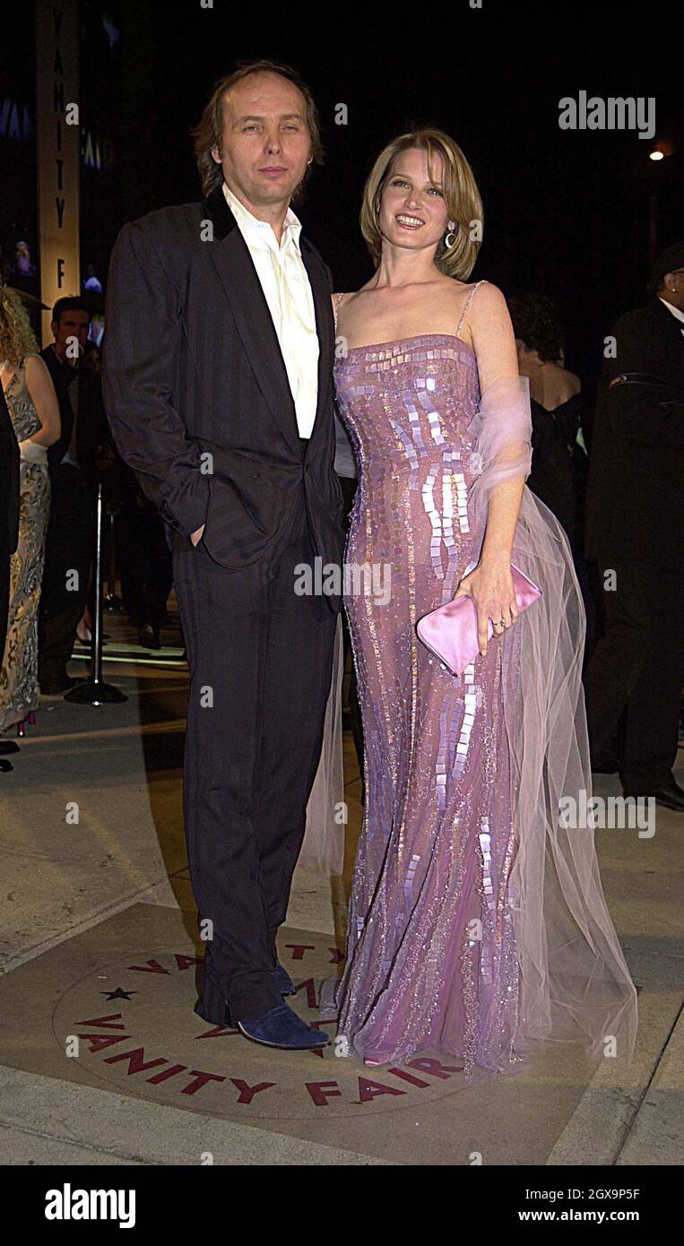 Dwight Yokum & Bridget Fonda at the Vanity Fair Oscar Party at Mortons ...