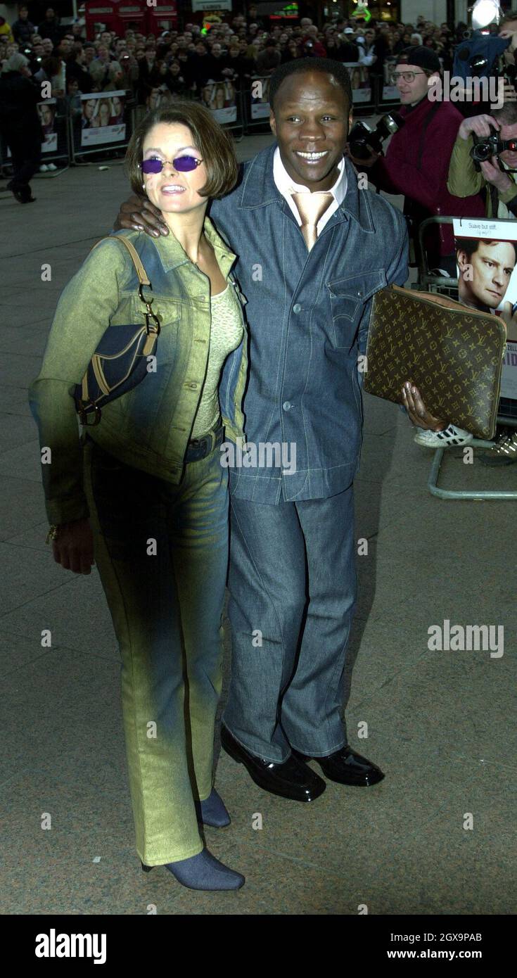 Chris Eubank and wife at the London premiere of Bridget Jones Diary ...