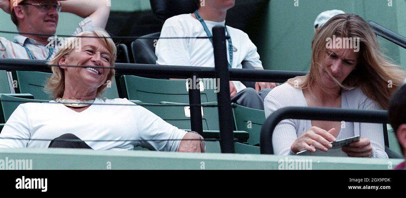 Steffi Graf and family at the Miami tennis tournament which her ...